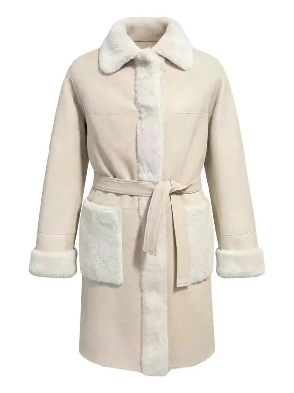 POCHE PARIS Reversible Shearling-trim Jacket - Neutrals