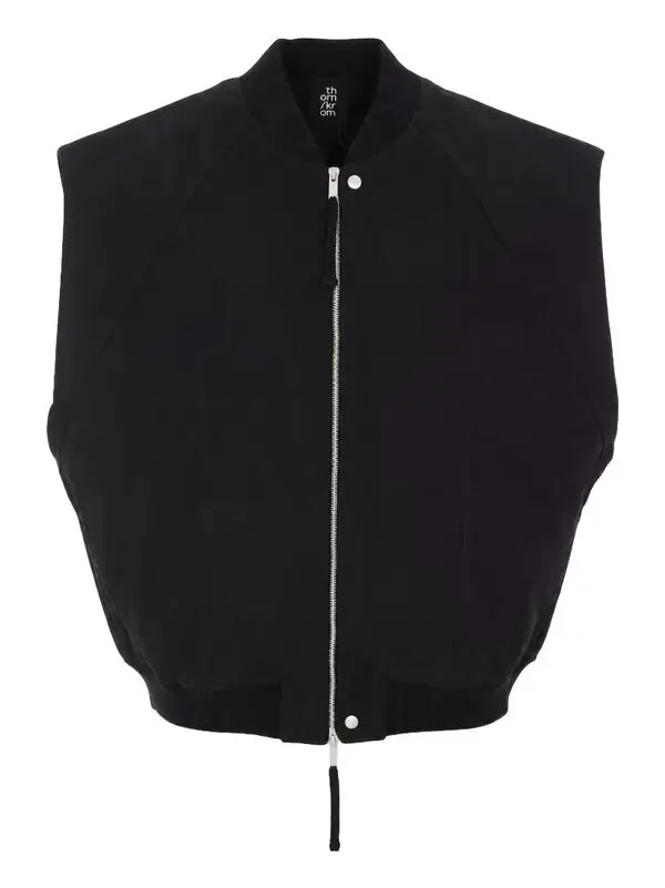 THOM KROM Zip-up Vest - Black