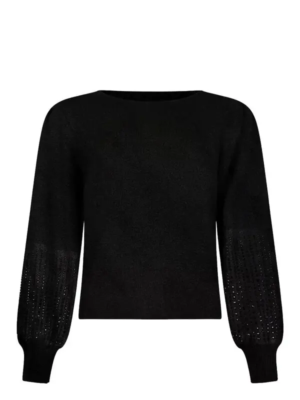 Derhy Nancy Puff-sleeve Sweater - Black