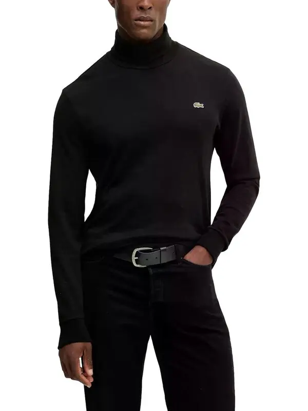 Lacoste Roll-neck Long-sleeve T-shirt - Black