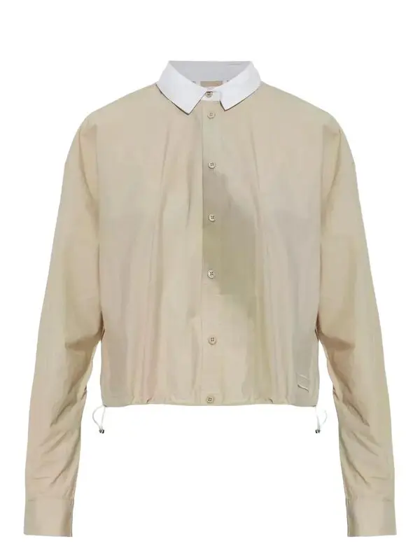 RETHINKIT STUDIOS Logo-patch Drawstring Shirt - Neutrals