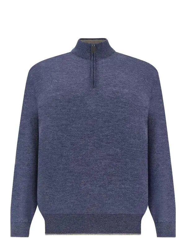 Paul & Shark Piuma Wool Half-zip Sweater - Blue