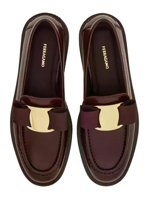 FERRAGAMO Vara Chunky-sole Loafers - Red