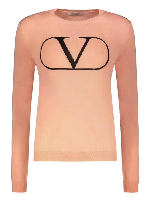 Valentino Garavani Vlogo Signature Wool Sweater - Orange