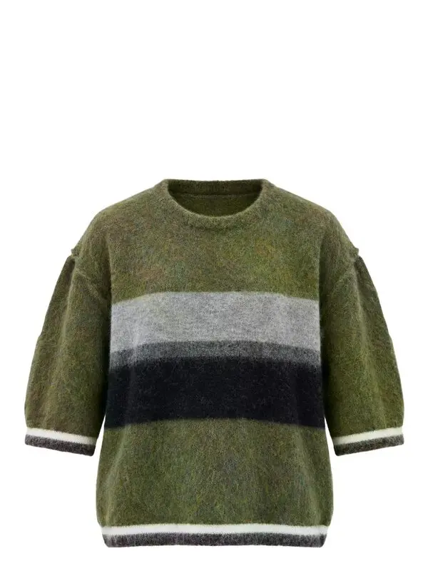 PDR PHISIQUE DU ROLE Striped Mohair-blend Sweater - Green