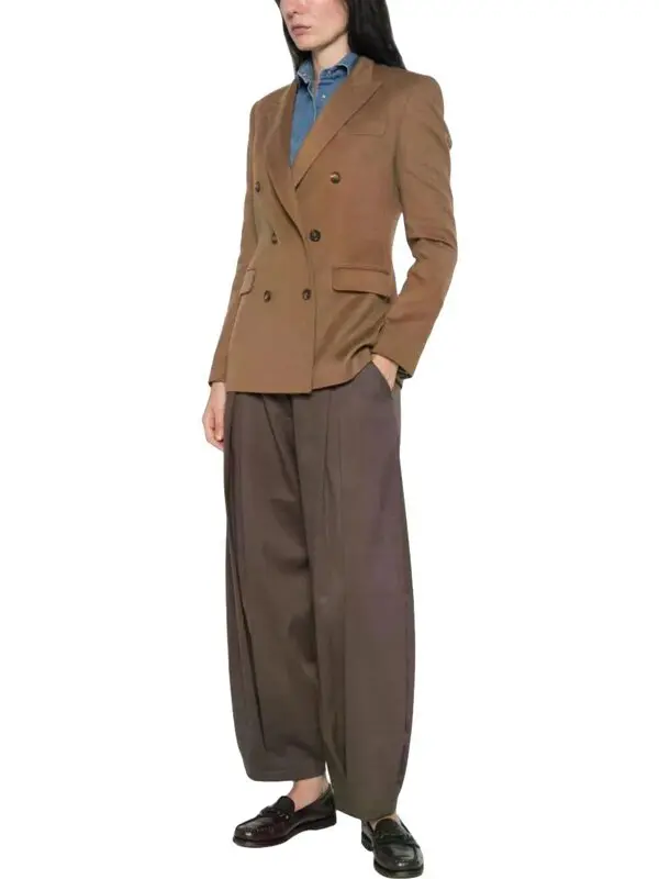 Tagliatore Double-breasted Cashmere Blazer - Brown