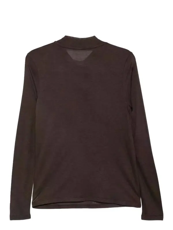 Majestic Filatures Twist-detail Long-sleeve T-shirt - Brown