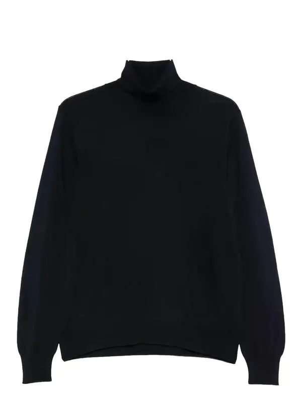 Tagliatore Roll-neck Wool Sweater - Blue