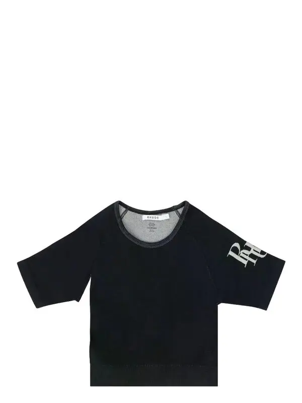 Rhude Logo-print Raglan-sleeve Top - Black