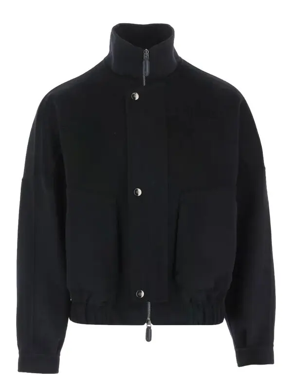 Giorgio Armani Zip-up High-neck Jacket - Blue