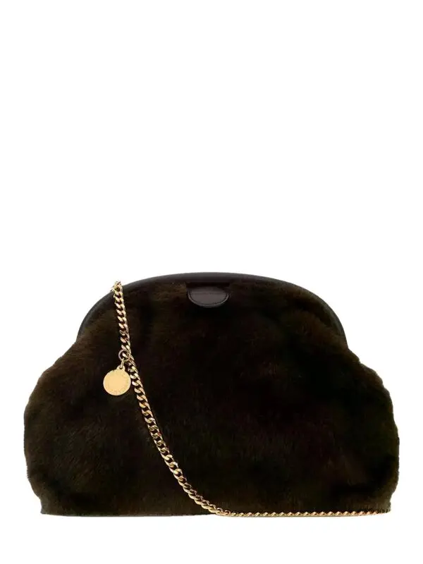 Stella McCartney Falabella Faux-fur Clutch Bag - Brown