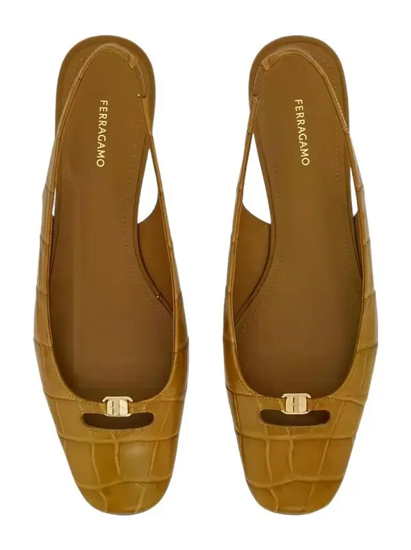 FERRAGAMO Slingback-strap Pumps - Brown