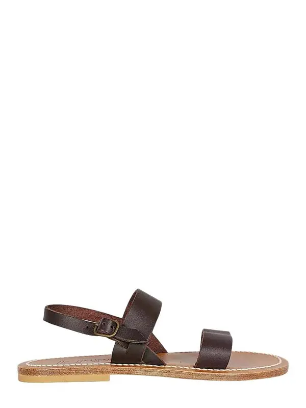 K.JACQUES Barigoule Leather Sandals - Brown