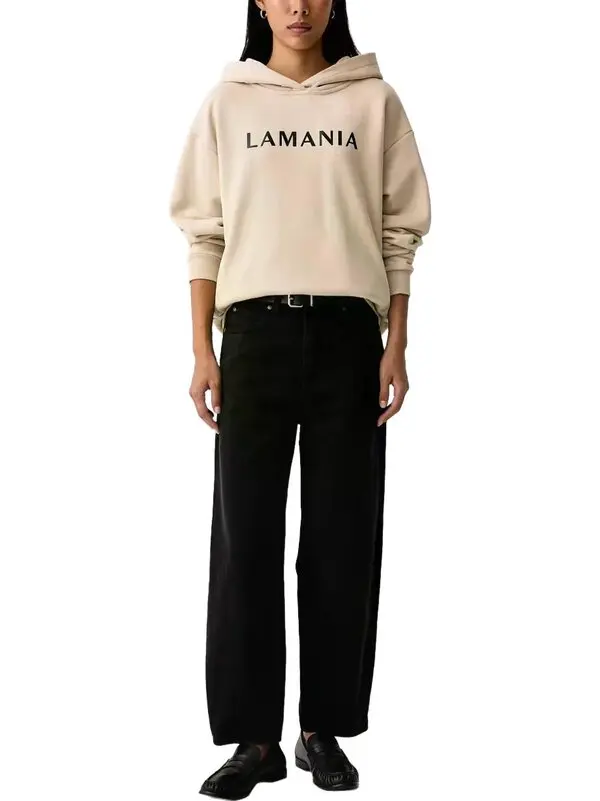 LA MANIA Every Logo-print Hoodie - Neutrals
