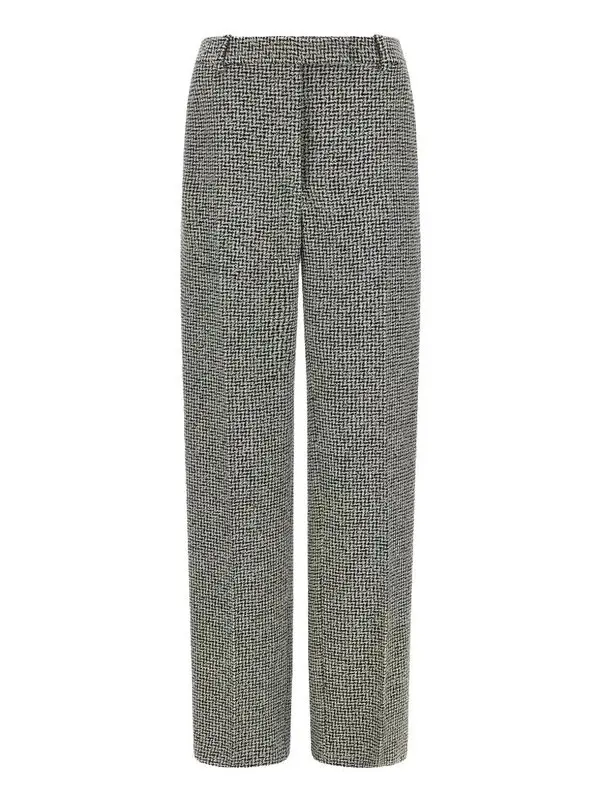 TOM FORD Houndstooth Straight-leg Trousers - Black
