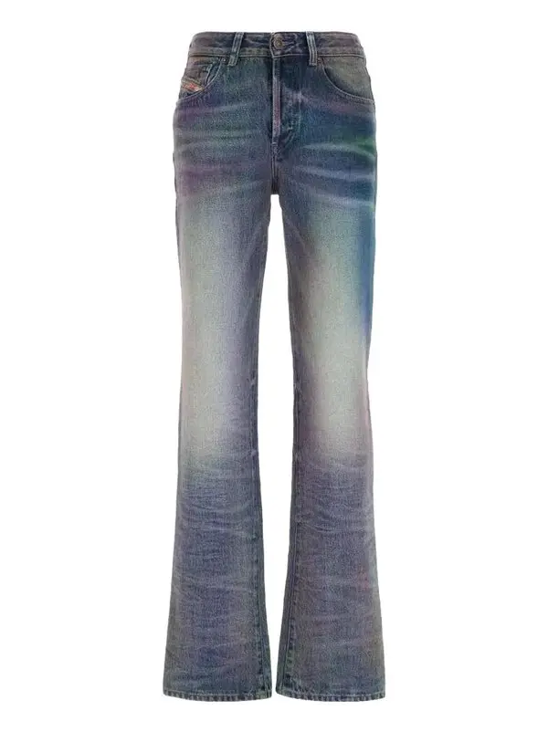 DIESEL® Faded-effect Straight-leg Jeans - Blue