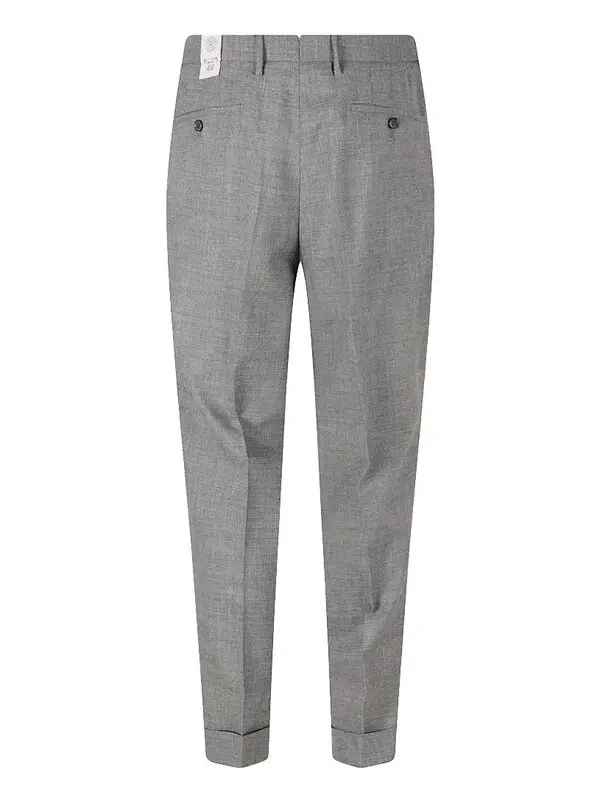 LBM Pleated Wool Trousers - Grey