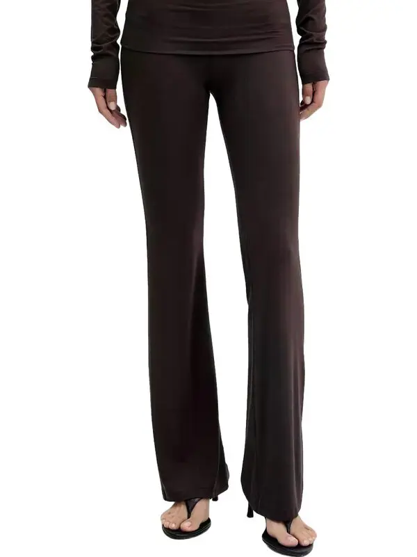 LA MANIA Jake Flared Trousers - Brown