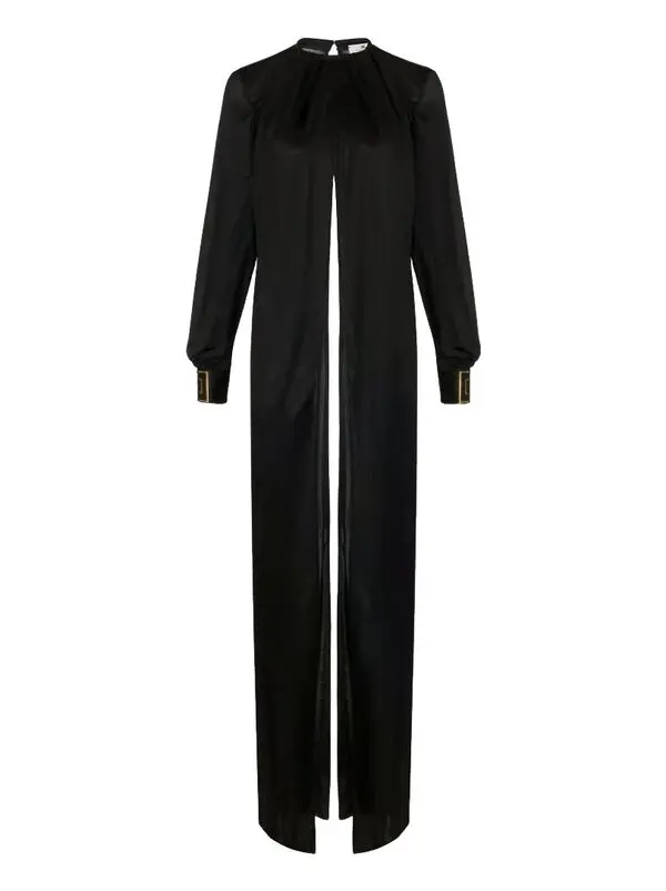 Elisabetta Franchi Blouse In Shiny Jersey Fabric - Black