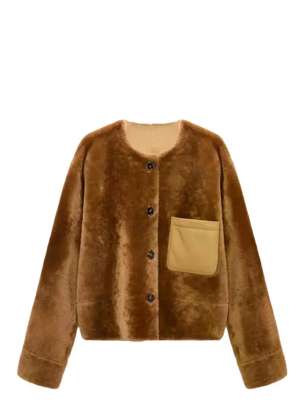 Dorothee Schumacher Soft Touch Shearling Jacket - Brown