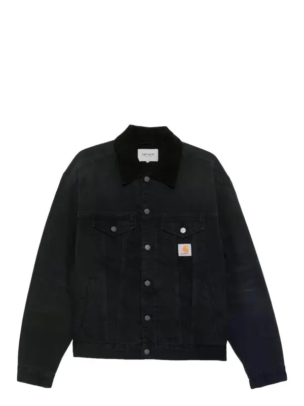 Carhartt Work In Progress Stone Canvas Og Trucker Jacket - Black