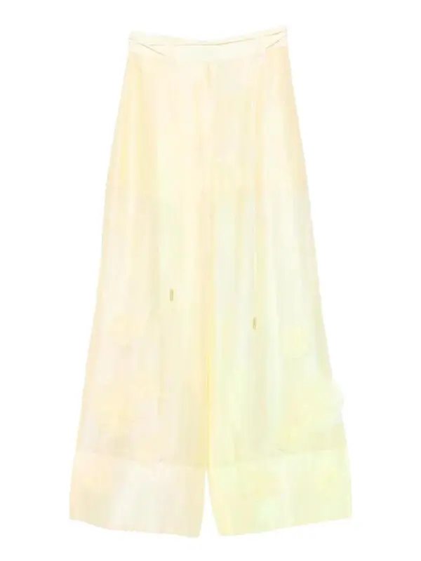 Aje Cloudscape Floral-appliqué Palazzo Pants - Yellow