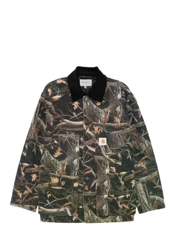 Carhartt Work In Progress Lander Camo-print Jacket - Black