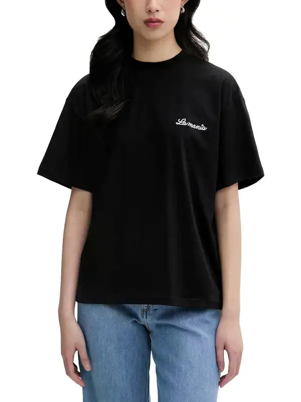 LA MANIA Carena Logo-embroidered T-shirt - Black