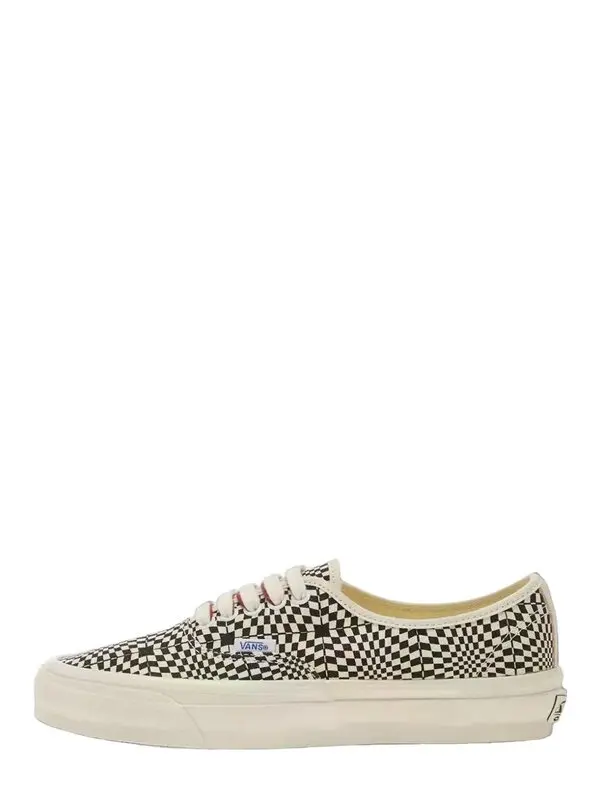 VANS Premium Authentic Checkered Sneakers - Black