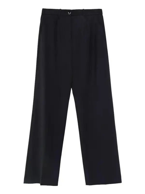 NINE:INTHE:MORNING Blenda Pleated Straight-leg Trousers - Blue
