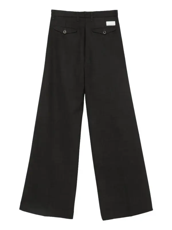 NINE:INTHE:MORNING Nadia Button-fastening Palazzo Pants - Brown