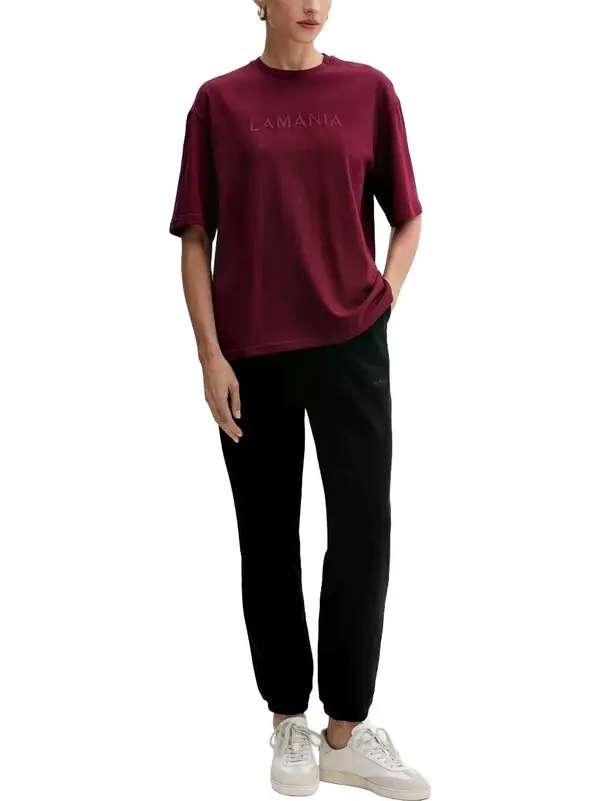 LA MANIA Melanie Embroidered-logo T-shirt - Red
