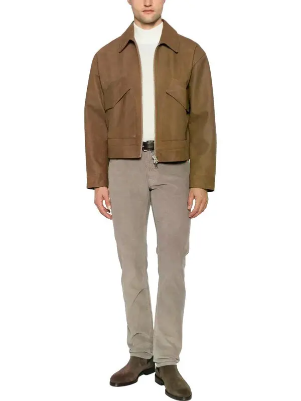 JACOB COHЁN Bard Corduroy Straight-leg Trousers - Neutrals