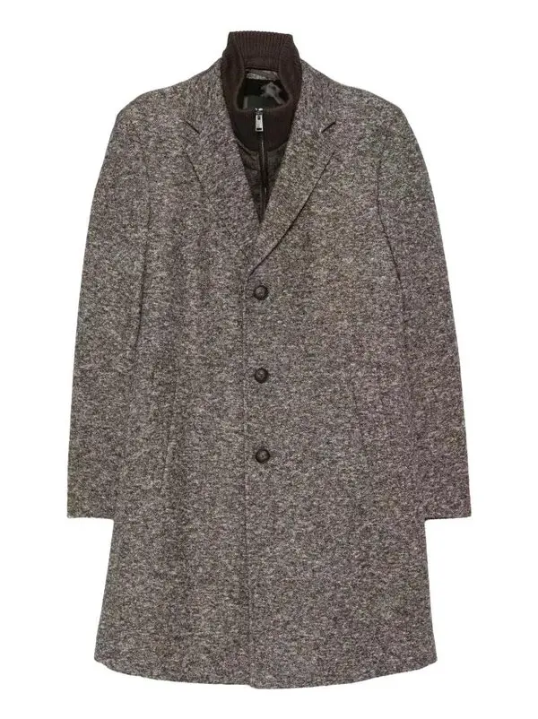 BOSS Button-fastening Coat - Brown