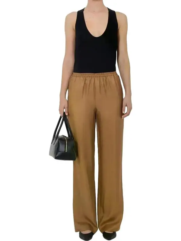 Loulou De Saison Alera Straight Trousers - Brown