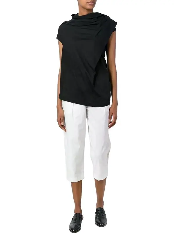 Junya Watanabe Asymmetric Draped Top - Black