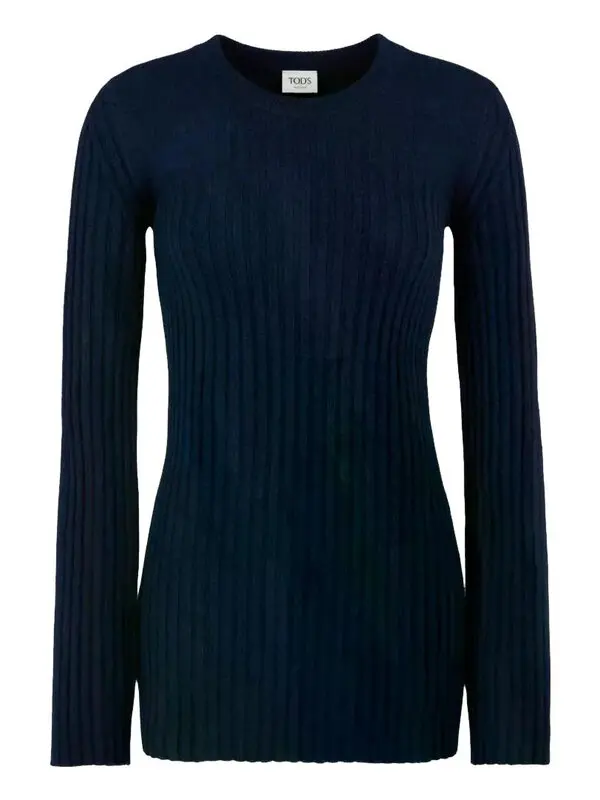TOD'S Cashmere Blend Round-neck Pullover - Blue