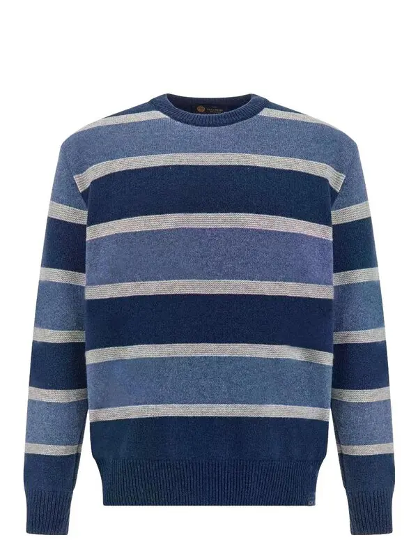 Paul & Shark Striped Crew-neck Sweater - Blue