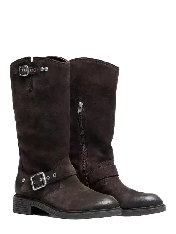 Ash Freesia Buckle-detail Biker Boots - Brown