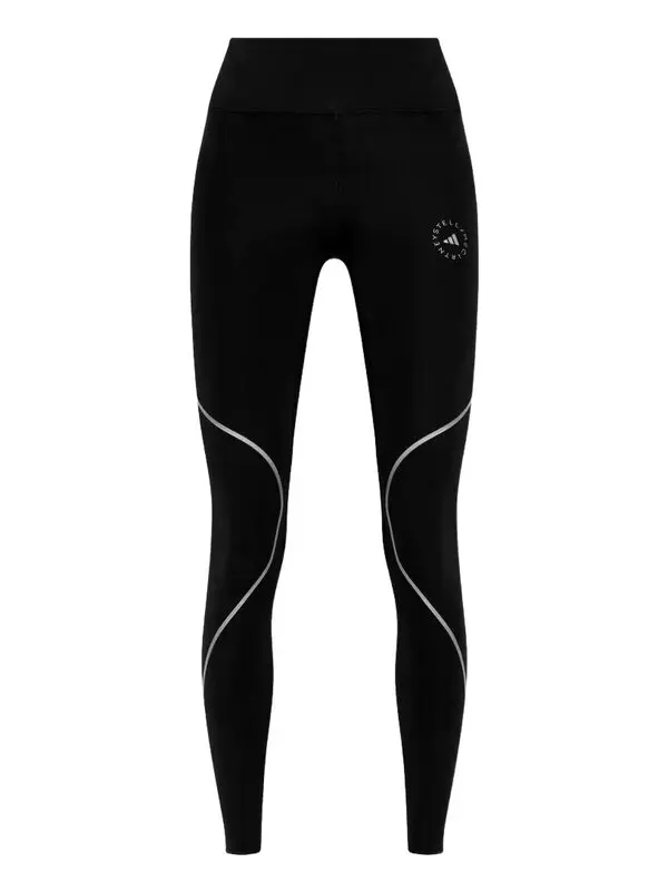 Adidas By Stella McCartney Logo-print Panelled Leggings - Black