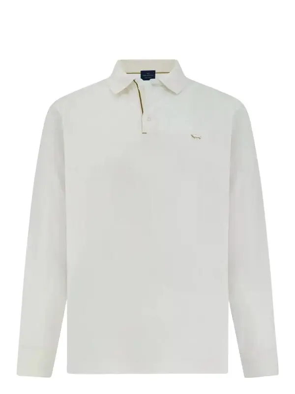 Paul & Shark Long-sleeve Cotton Polo Shirt - White
