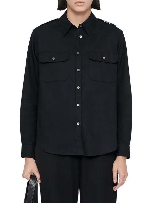 ALLSAINTS Maven Cotton Relaxed Shirt - Black