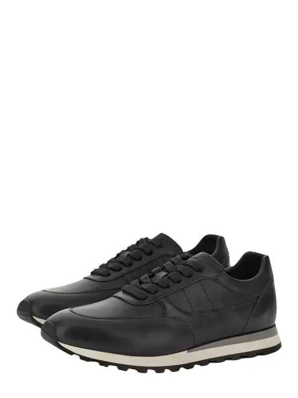 Paul & Shark Soleo Leather Sneakers - Black