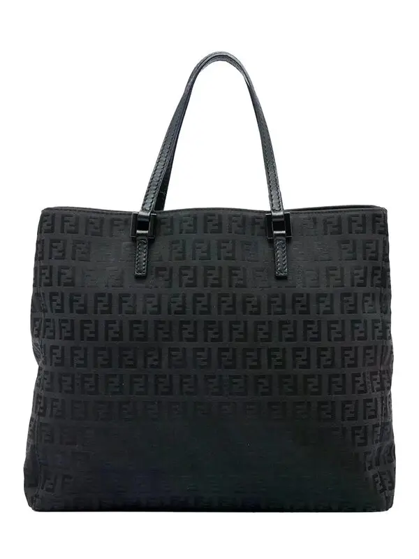 Fendi 2000-2010 Zucchino Canvas Tote Bag - Black