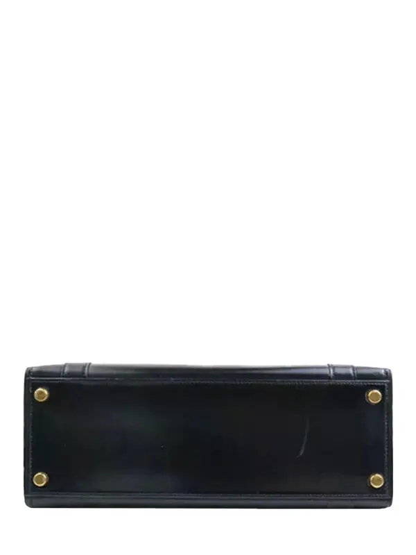 Hermès 1960-2001 Box Calf Drag 27 Handbag - Black