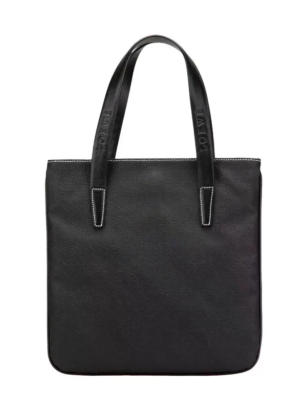 Loewe 2000-2020 Anagram Leather Tote Bag - Black