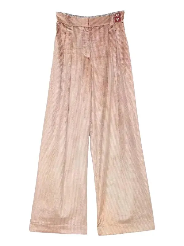 Antonio Marras Ribbed-knit Wide-leg Trousers - Neutrals