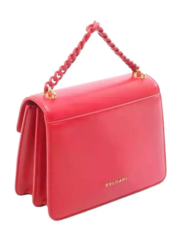 BVLGARI 2010s Serpenti Forever Chain Tote Bag - Red