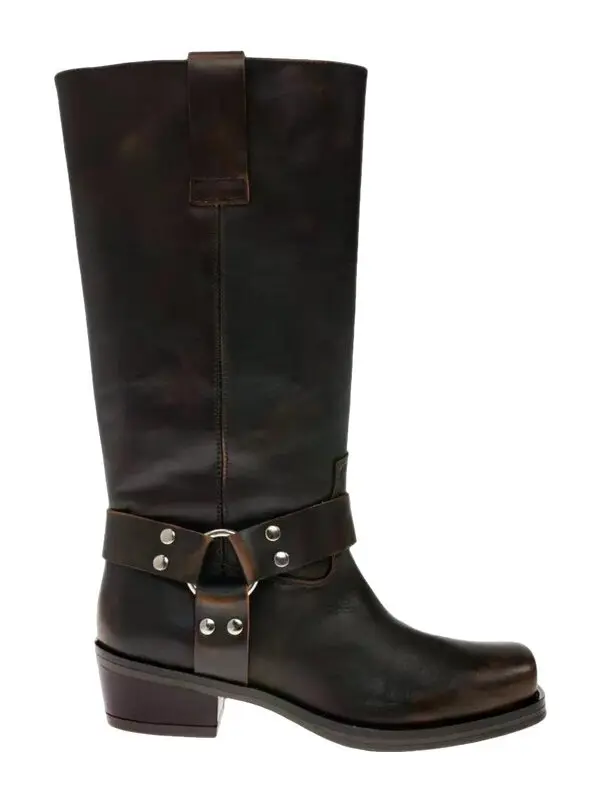 POSA Texas Harness Leather Boots - Brown