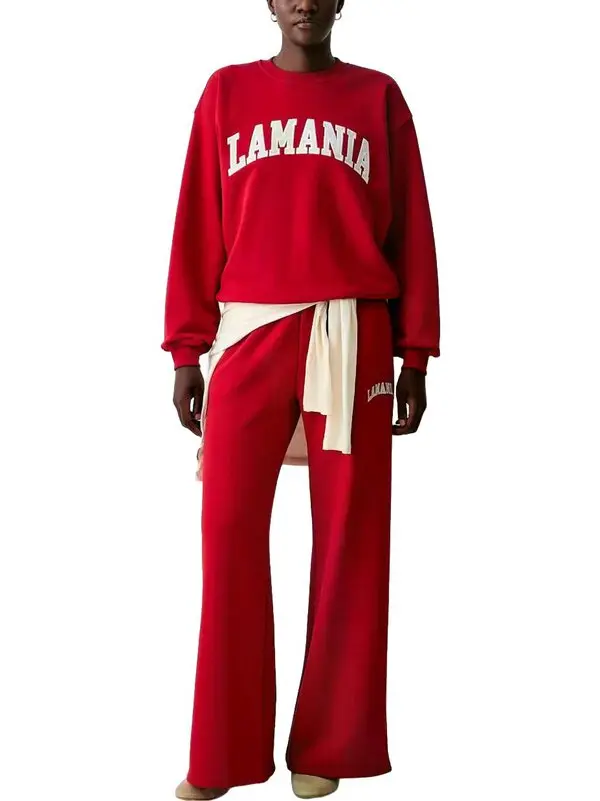 LA MANIA Ruffie Logo-patch Sweatshirt - Red